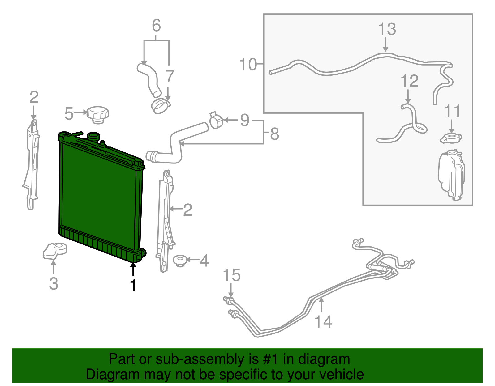 2006-2012 GM Radiator 25964054 | Applegate Chevrolet Parts
