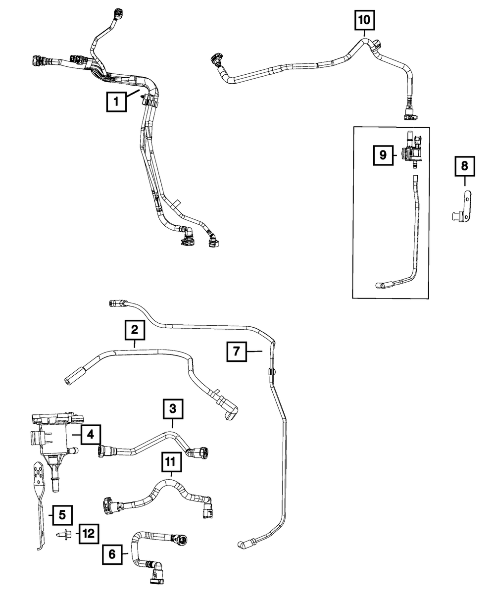 68057481AB - High-Quality Canister Purge Tube for 2011-2019 Mopar ...