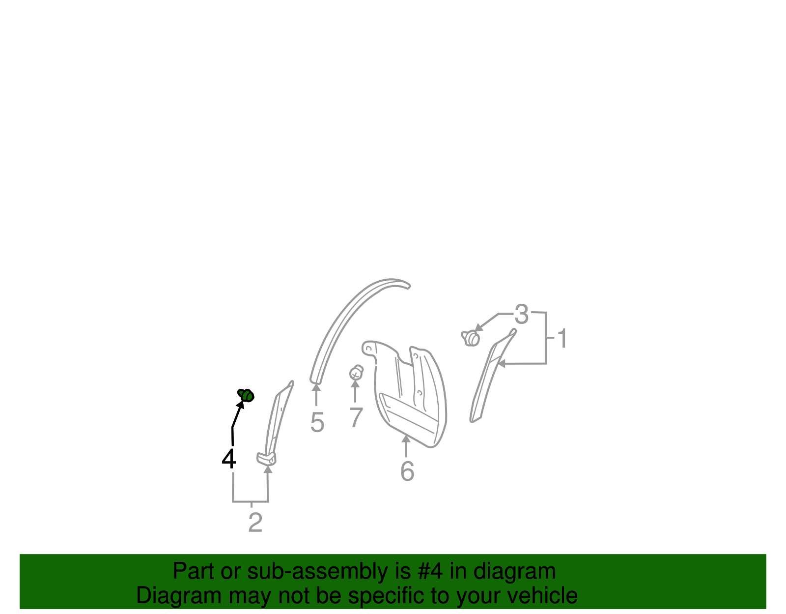 2000-2014 Subaru Side Molding Clip 909130008 | Subaru Parts For You