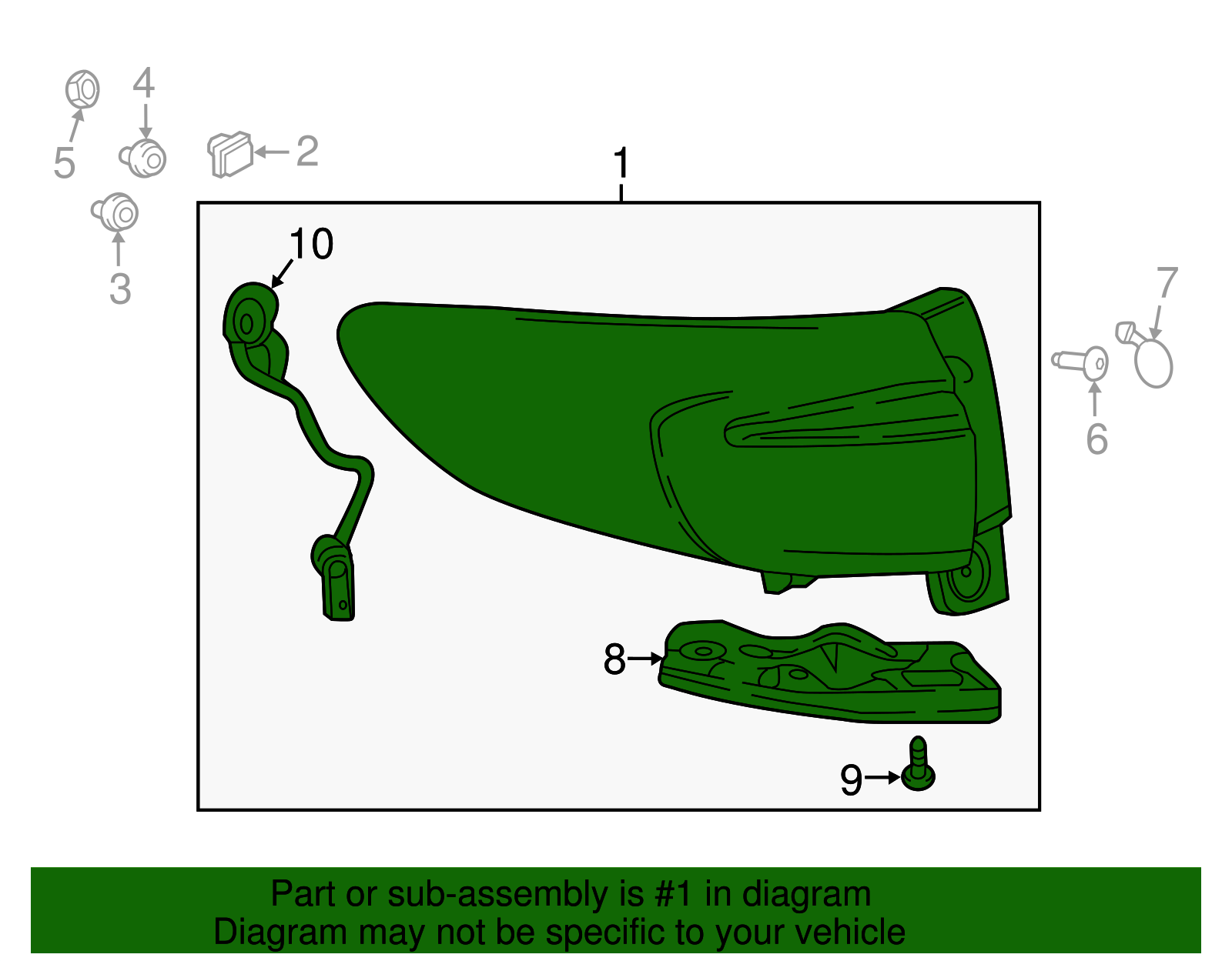 2018-2021 Buick Enclave Rear Passenger Side Stop Lamp 84528836 | OEM GM ...