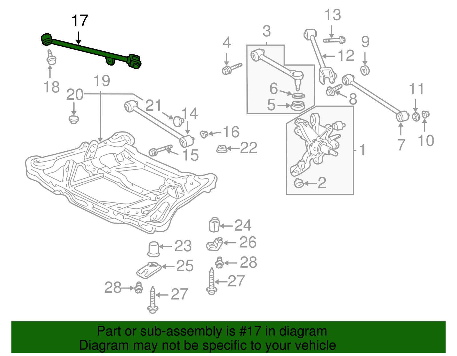 2004-2008 Acura TL Trailing Arm 52375-SEP-A02 | OEM Parts Online