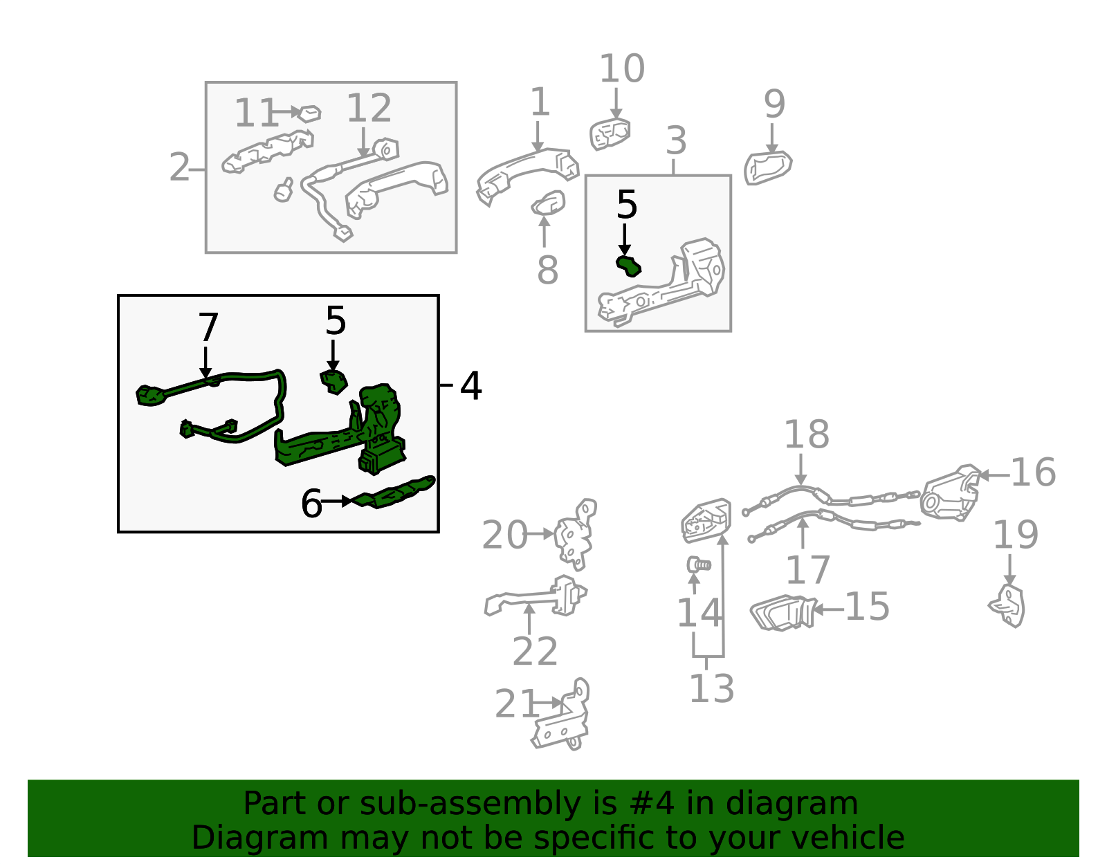2005-2012 Toyota Avalon Handle Base 69204-AC010 | MotorMotor