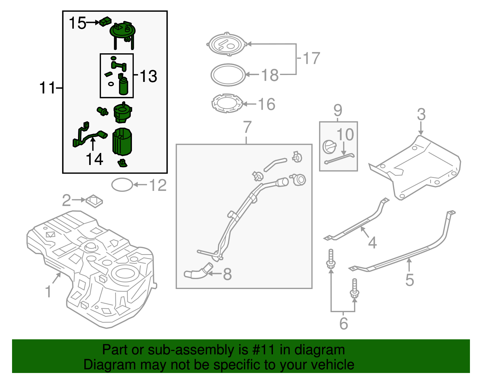 2013-2018 Hyundai Santa Fe Sport Fuel Pump Assembly 31110-4Z000 | OEM ...