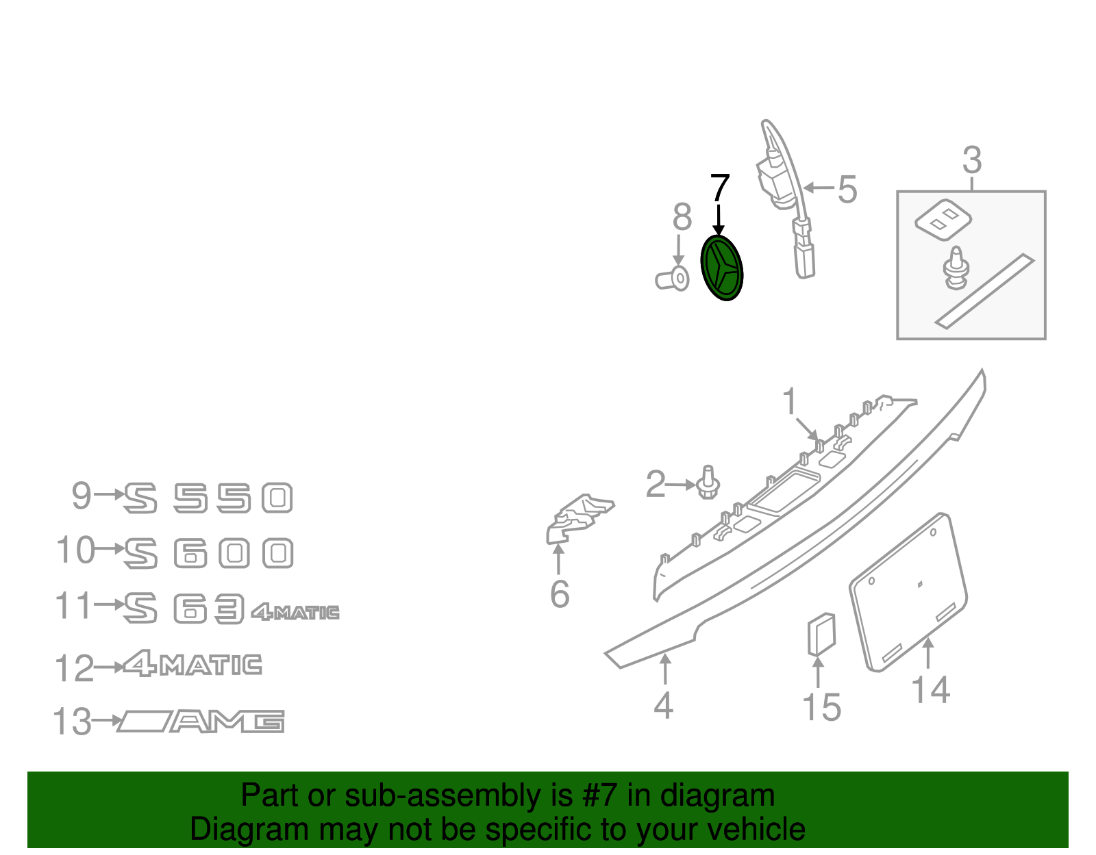 222-817-00-16 - Emblem 2014-2020 Mercedes-Benz | Mercedes-Benz Premier ...