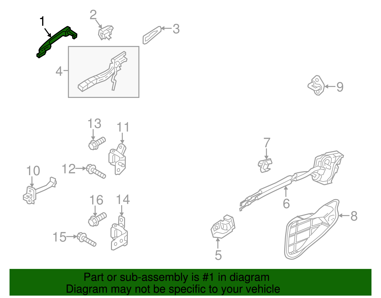 2014-2021 Mazda Handle, Outside KD53-58-41XE-13 | Mazda Parts Deals