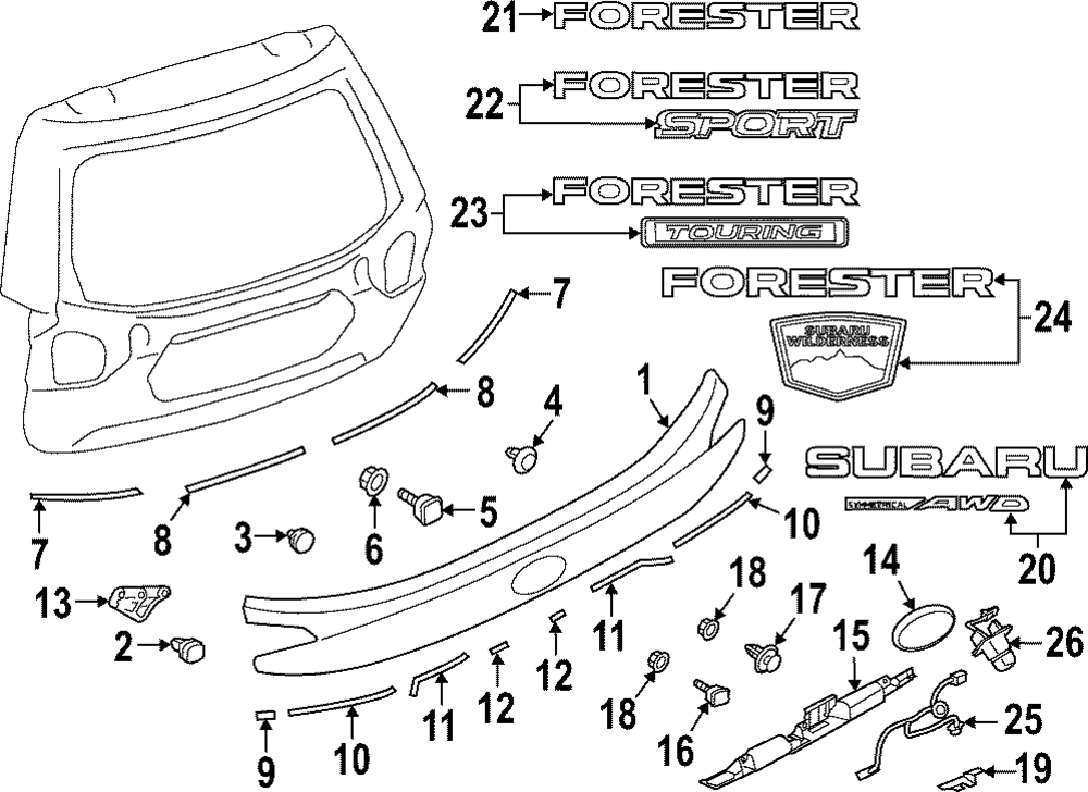 91111SJ430V2 - 2022-2024 Subaru Forester - Finish Panel | Subaru Parts HQ