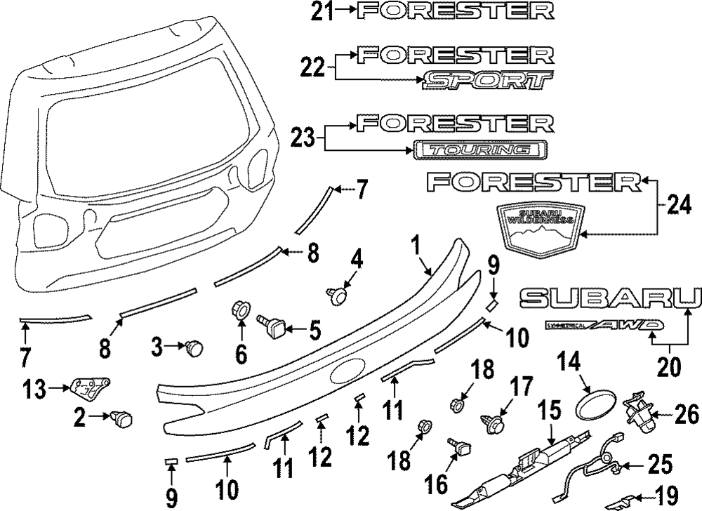 2022-2024 Subaru Forester Finish Panel 91111SJ410M7 | Subaru Parts For You