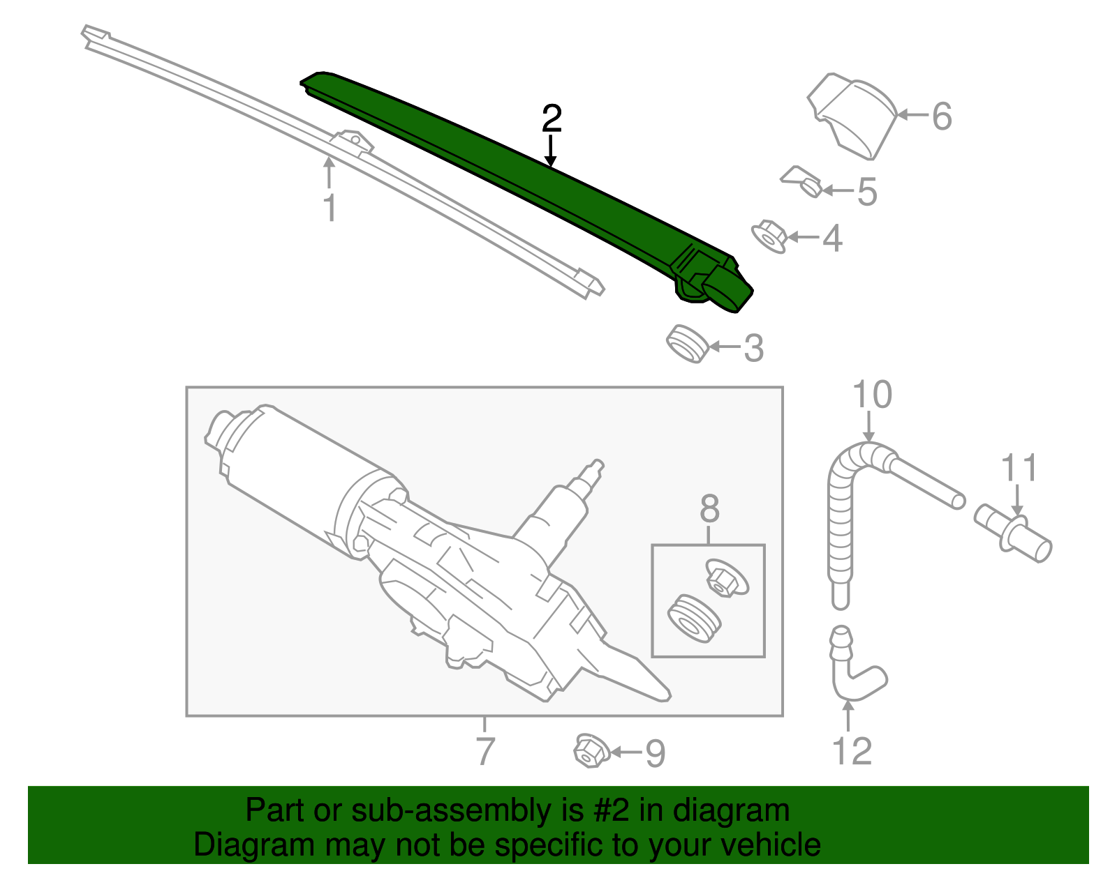 2011-2018 Porsche Cayenne Wiper Arm 958-628-040-00 | OEM Parts Online