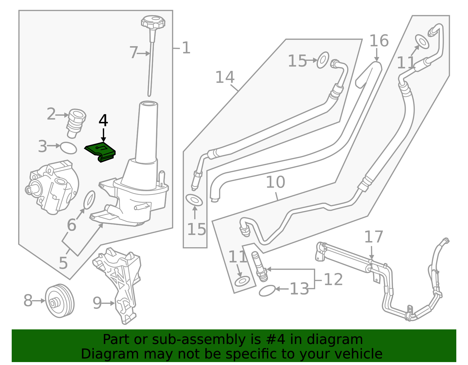 Driver Side Power Steering Fluid Reservoir Retainer 26059341 | Shop ...