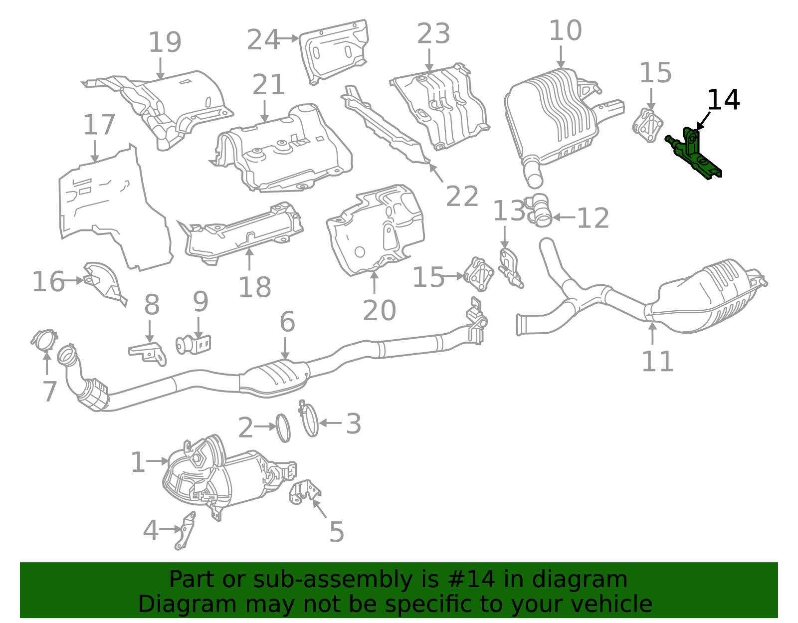 205-490-26-40 - Muffler Rear Bracket 2015-2023 Mercedes-Benz | Mercedes ...