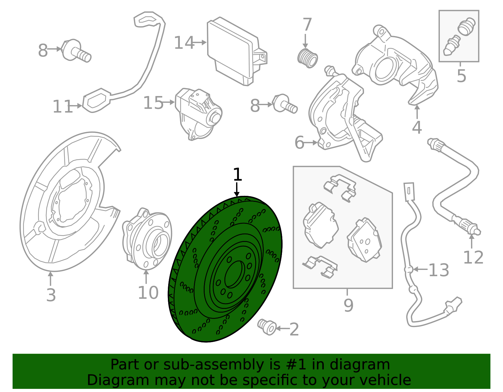 34212284103 - 2012-2019 BMW Rear Brake Rotor (34-21-2-284-103) | Parts ...