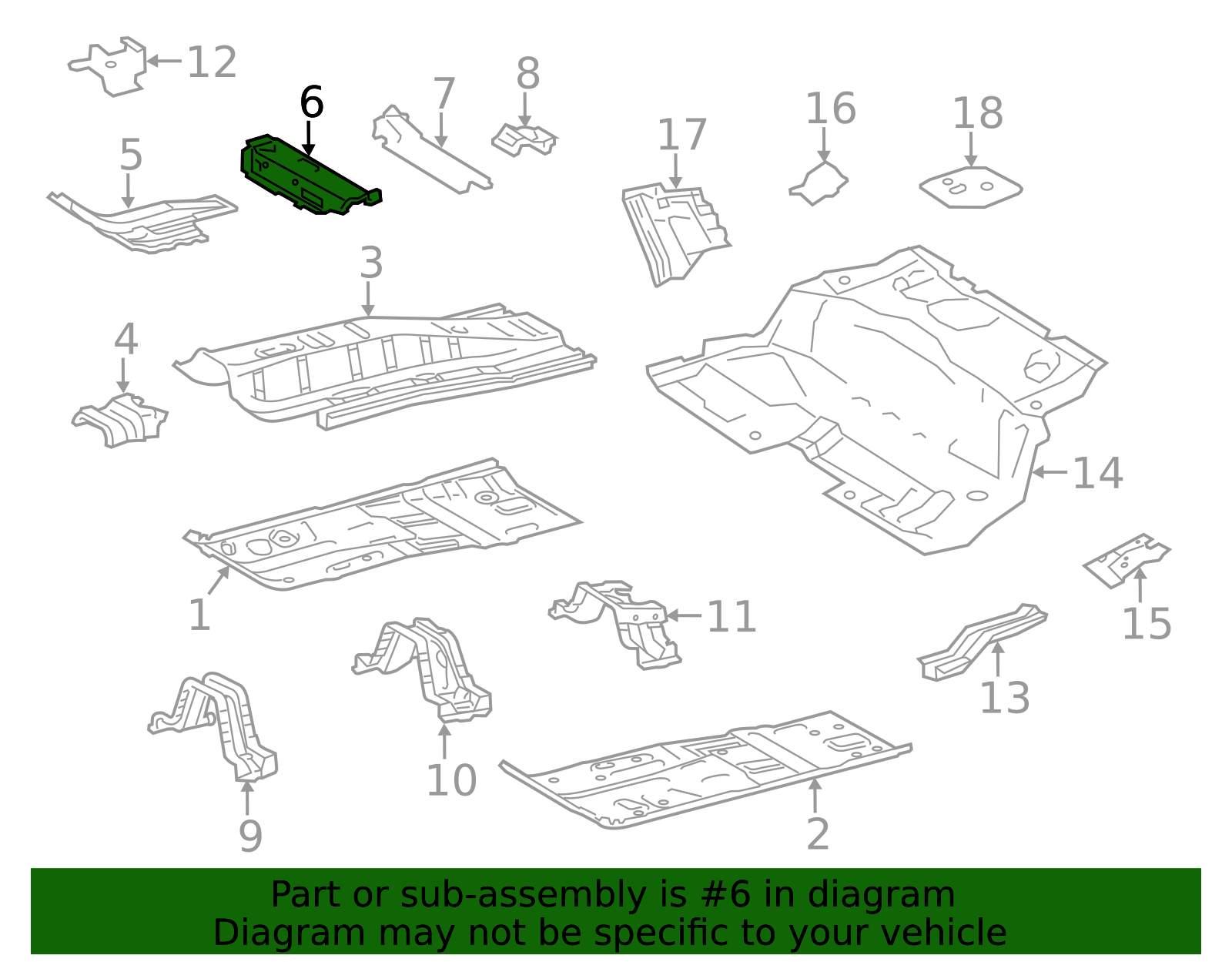 2007-2019 Toyota Cross-Member 57051-52010 | OEM Parts Quick