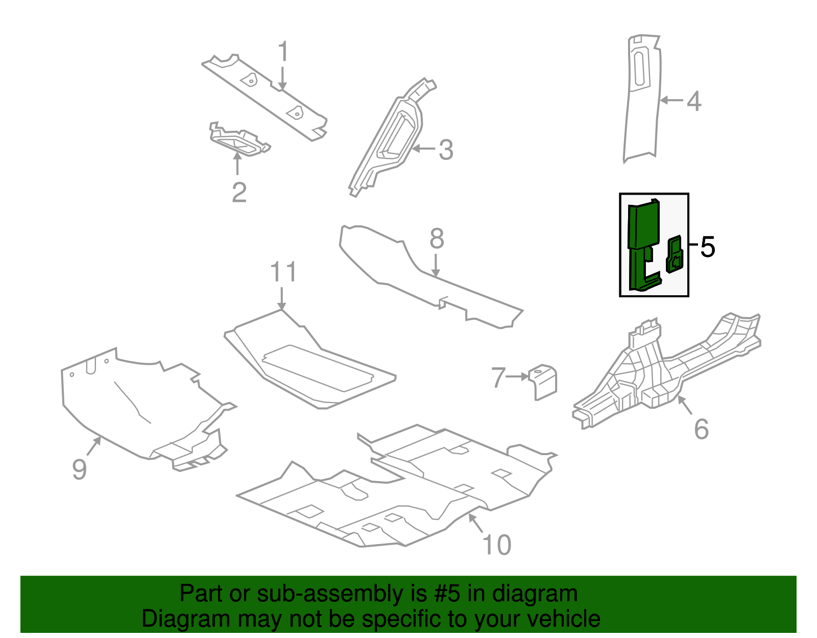 1VL12LU5AE - Front Inner Seat Belt - 2014-2018 Jeep Grand Cherokee ...