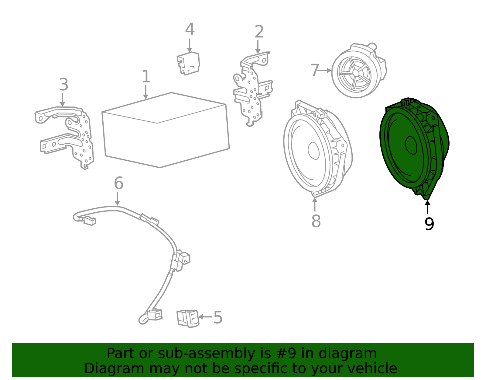 2016-2018 Toyota Speaker Assembly, Radio 86160-0E320 | MotorMotor