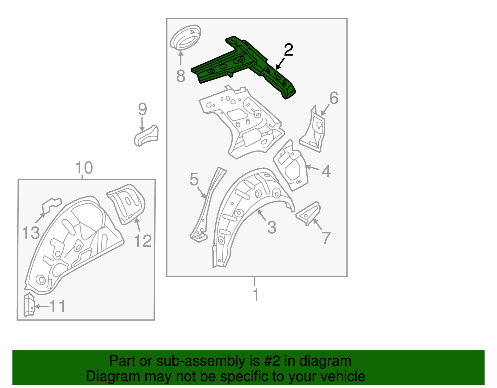 5G4-809-124 - Pillar Reinforced 2015-2021 Volkswagen | Volkswagen Parts ...