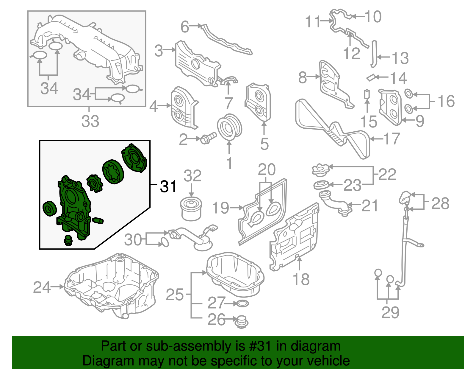 2008-2021 Subaru Oil Pump 15010AA360 | Subaru Parts Store