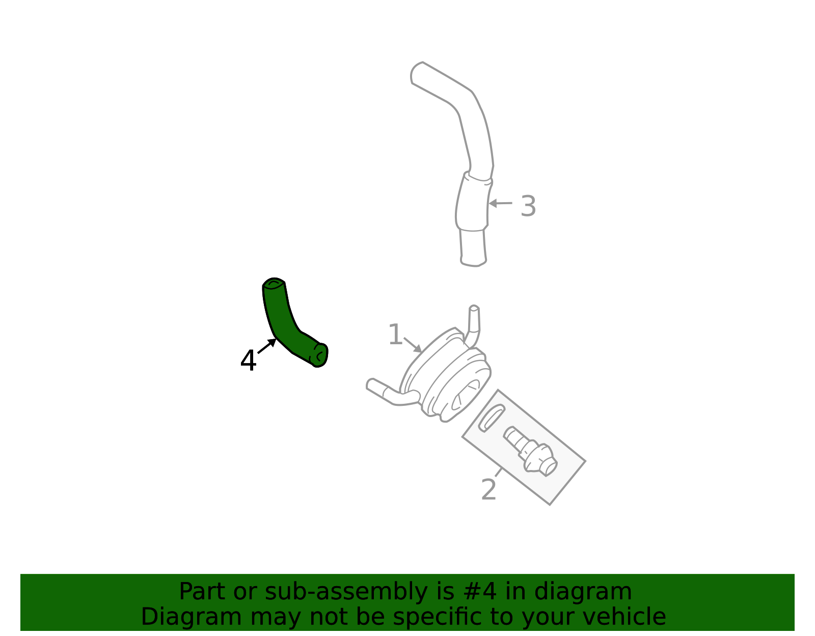 Genuine Official Toyota HVAC Heater Hose part# 87245-3D490 for 2003 ...