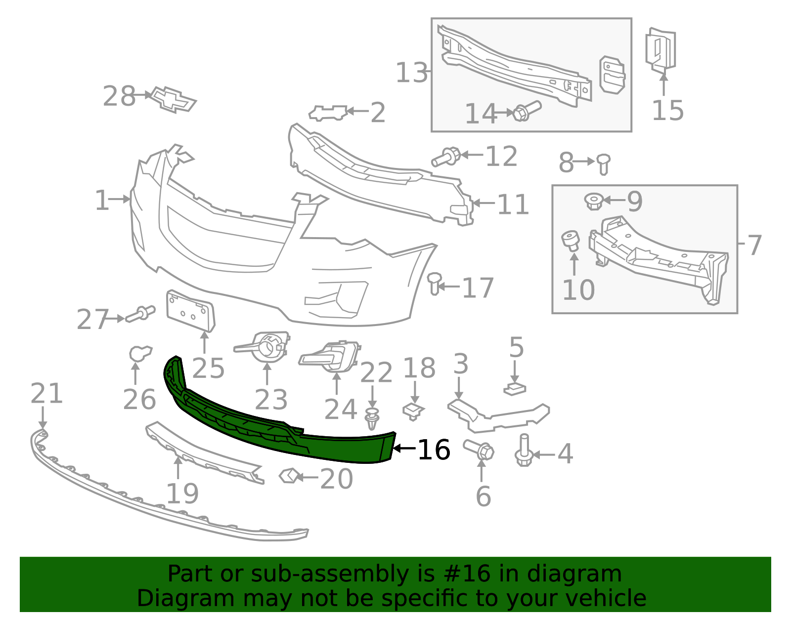 2010-2015 Chevrolet Equinox Dark Smoke Gray Front Lower Bumper Cover ...