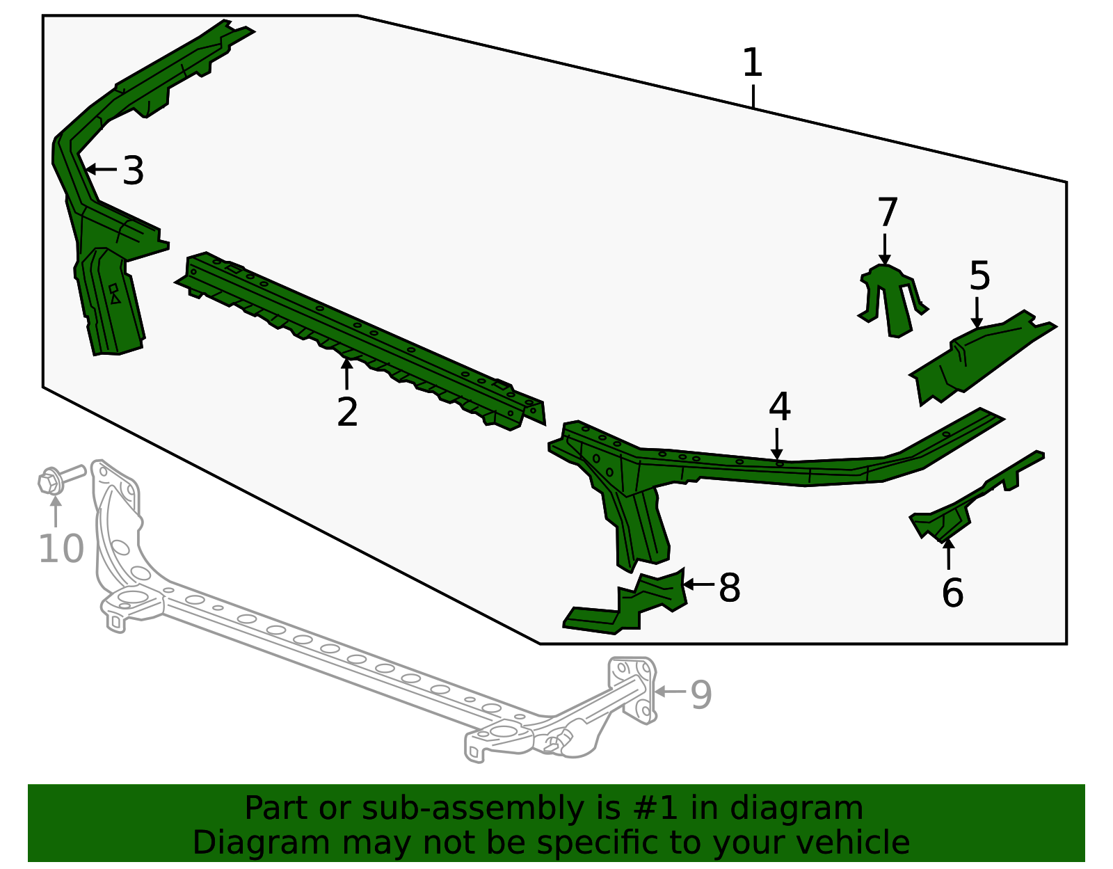 2016-2025 Chevrolet Malibu Radiator Support Tie Bar 84020973 | Capital ...