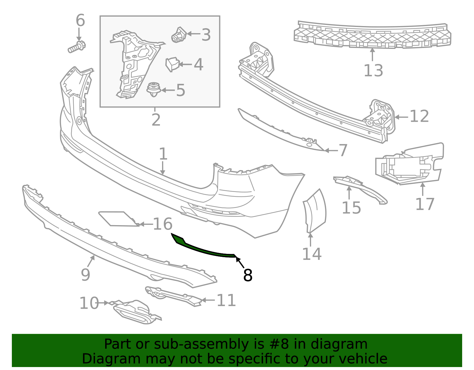 2018-2021 Volvo XC60 Chrome Strip - Passenger Side (RH) 31407984 ...