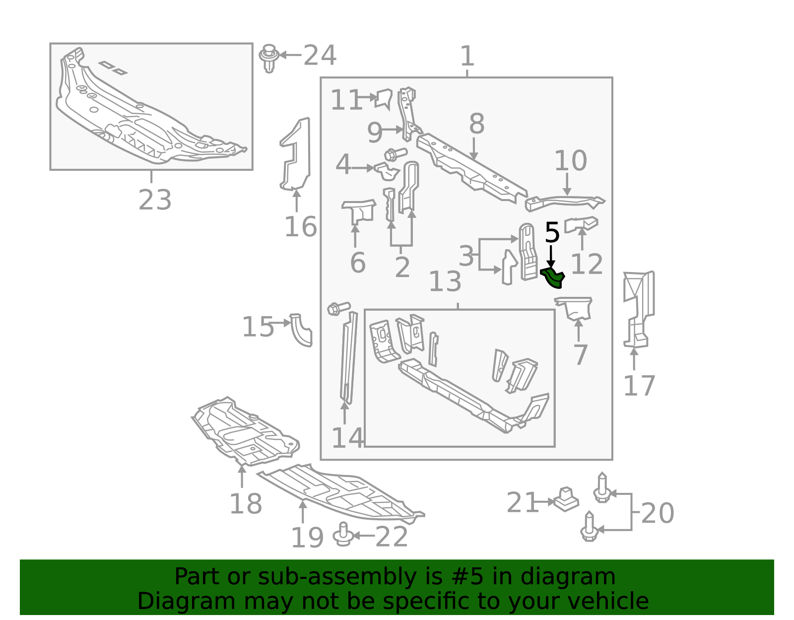 2005-2010 Toyota Avalon 2005-2010 Toyota Avalon - Gusset Upper Bracket ...