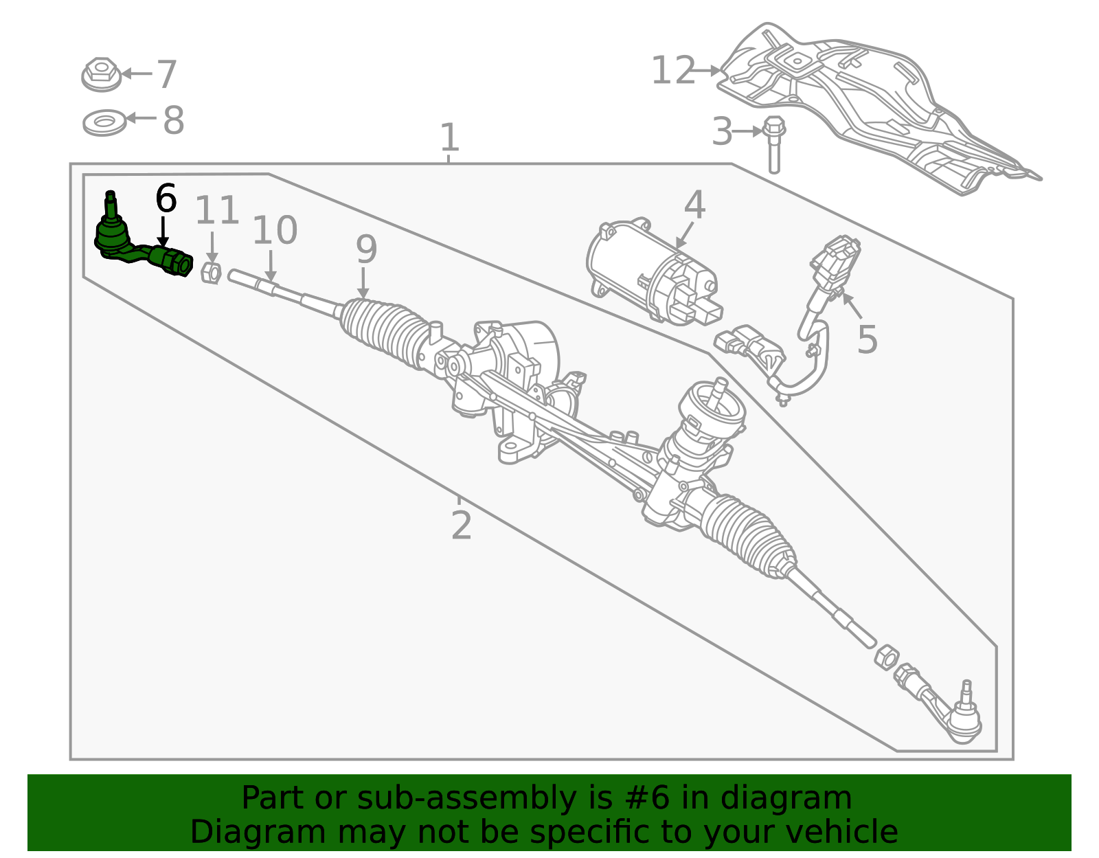 2022-2023 Hyundai Kona N Outer Tie Rod 56825-I3000 | MotorMotor