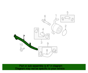 807611090 - Engine Coolant Hose - 2000-2021 Subaru | Select Subaru Parts