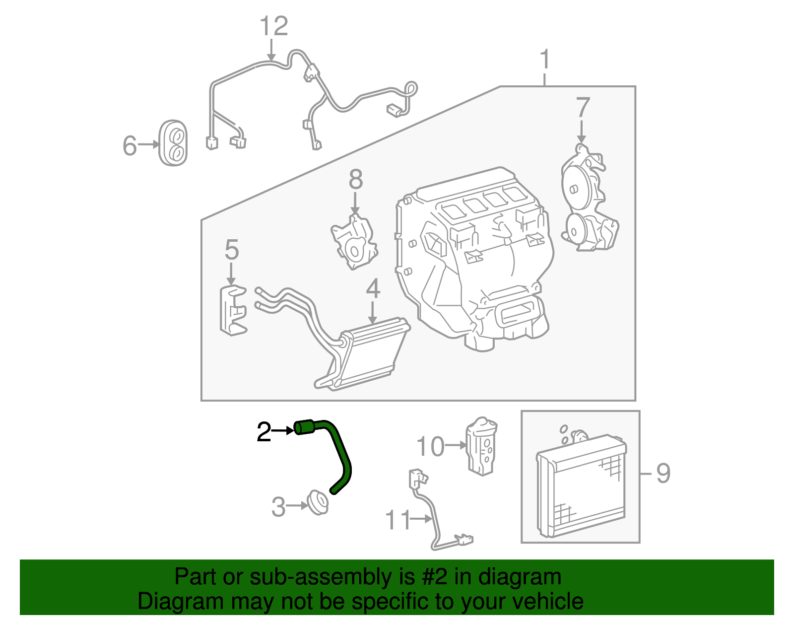 2009-2015 Toyota Venza Drain Hose 88539-0T010 | Toyota Parts Center