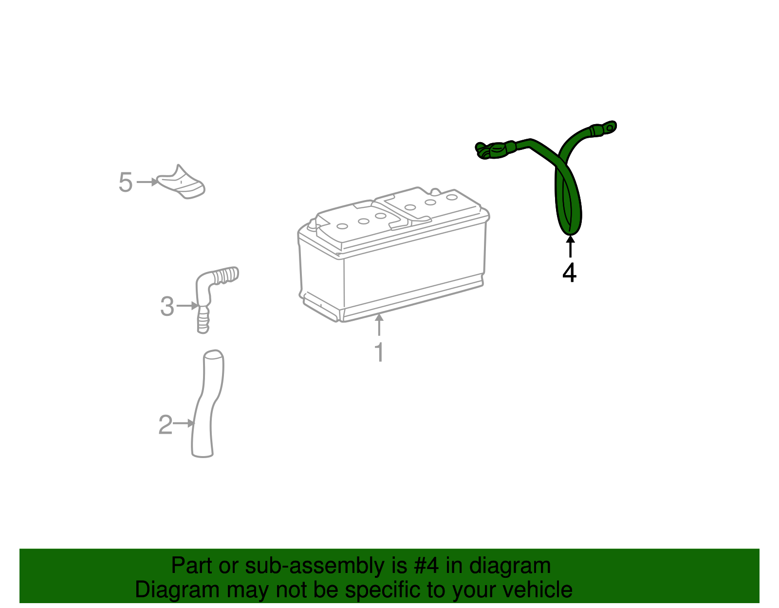 203-540-06-30 - Positive Cable 2002-2009 Mercedes-Benz | Mercedes-Benz ...