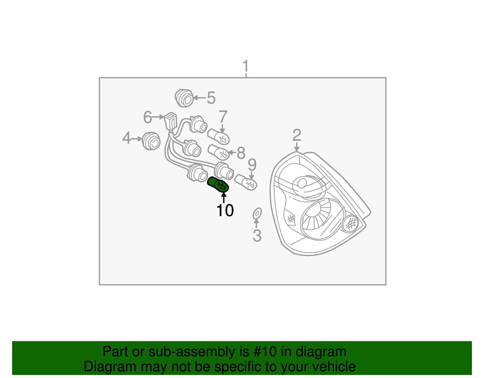 1991-2006 Nissan Bulb 26261-89911 | Nissan Parts Plus