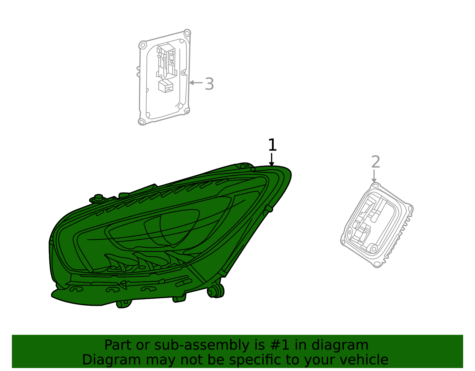 190-906-82-00-64 - Lamp Unit 2018-2019 Mercedes-Benz AMG® GT R ...