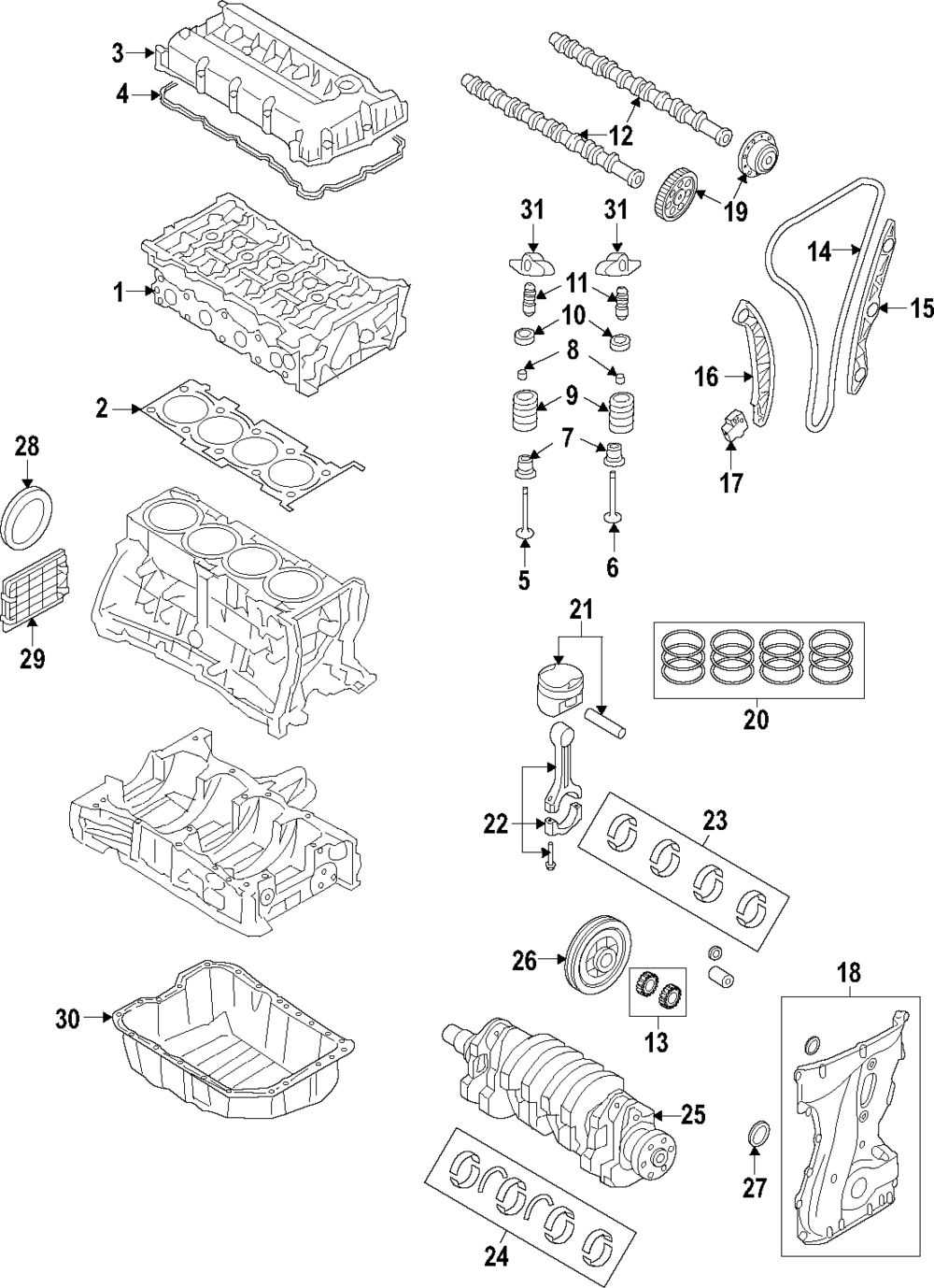 2021 Hyundai Connecting Rod Bearing 23060-2E100 | OEM Parts Online