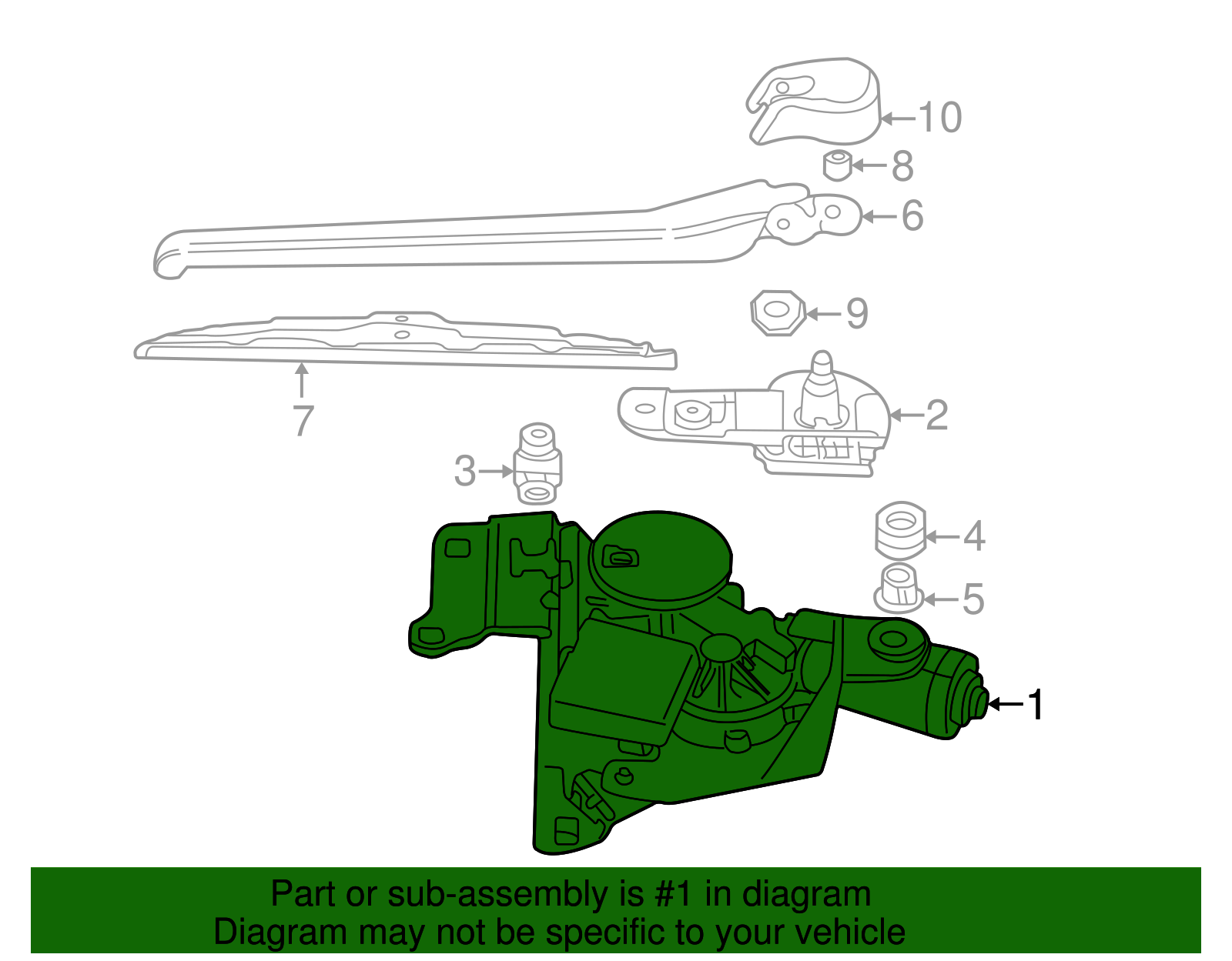 61627010295 - 2000-2005 BMW Wiper Motor (61-62-7-010-295) | BMW of ...