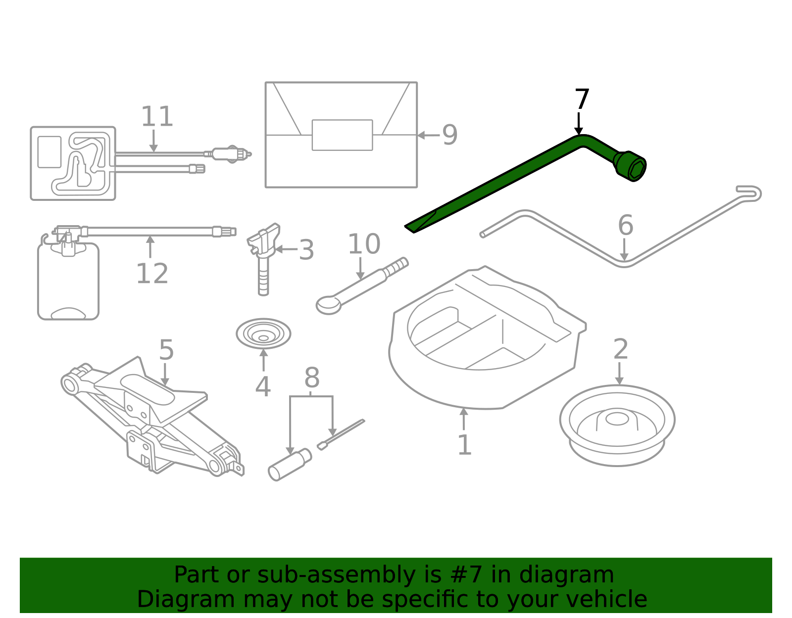 2013-2025 Toyota 2013-2024 Toyota - Lug Wrench SU003-03400 | Sparks Parts