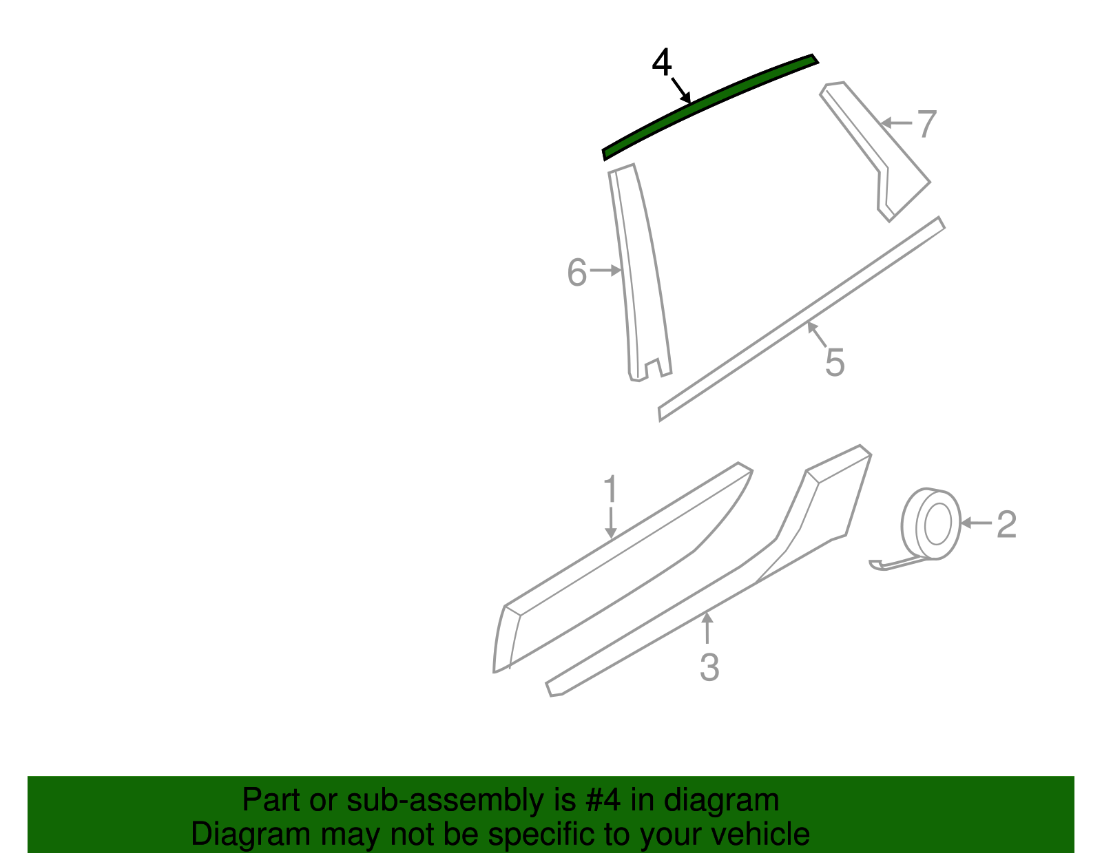 2015-2025 Porsche Macan Window Molding 95B-853-907-A-041 | Sunset ...