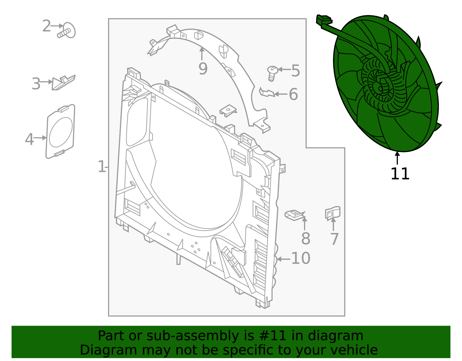 2010-2025 Land Rover Fan & Motor LR112861 | OEM Parts Online
