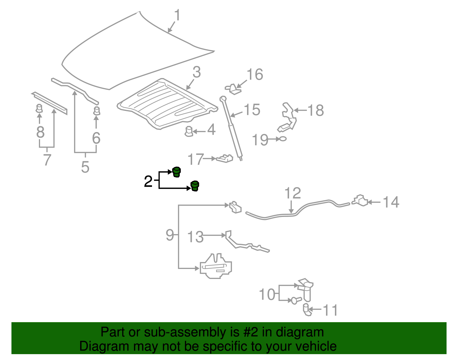 53384-0R030 - 2010-2024 Lexus - Hood Bumper | My L Parts