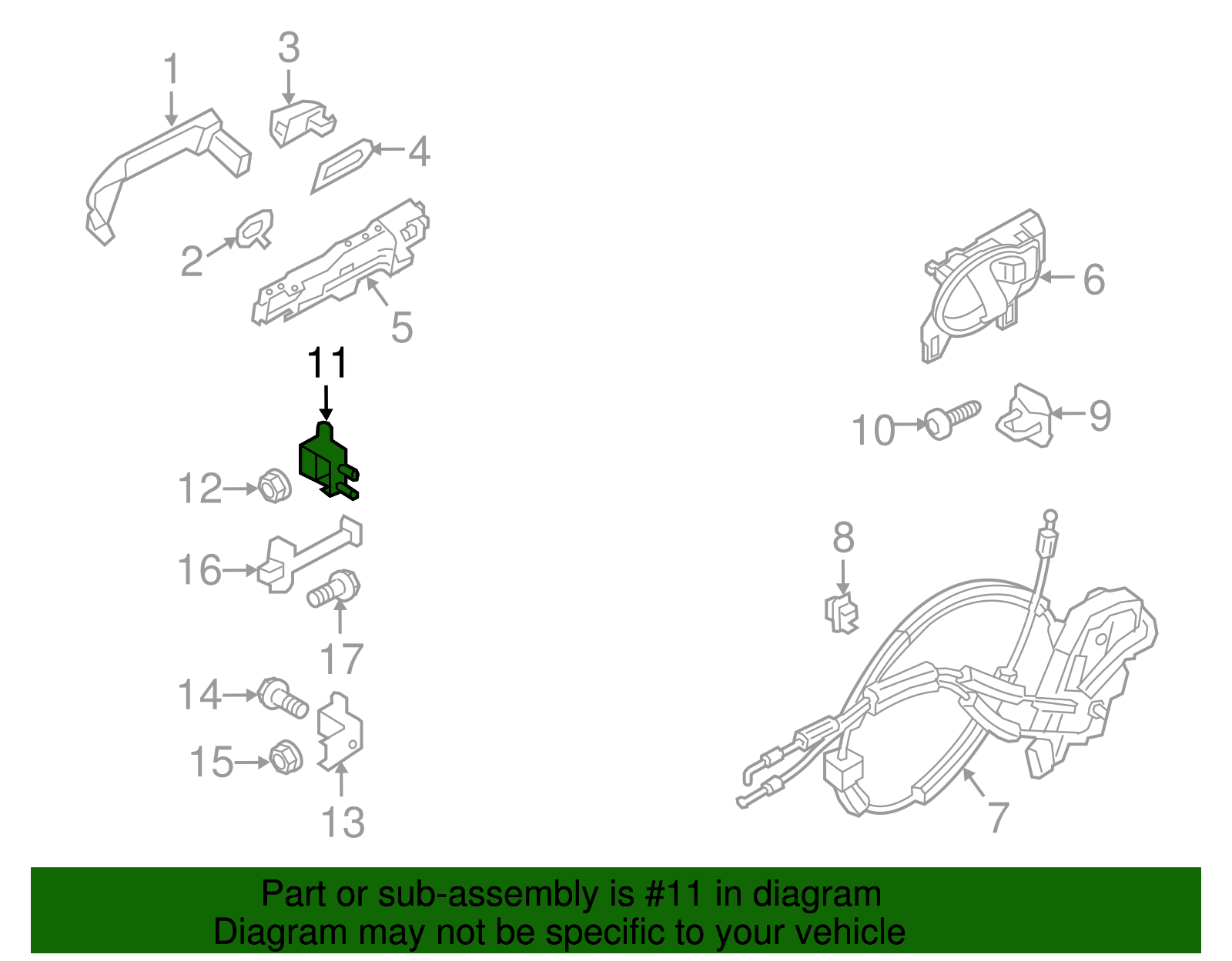 2014-2019 Nissan Versa Note Upper Hinge 82401-3VA0A | Nissan Parts Central
