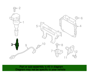 Genuine Spark Plug for 2017-2020 Hyundai Elantra | Part# 18868-08115 ...