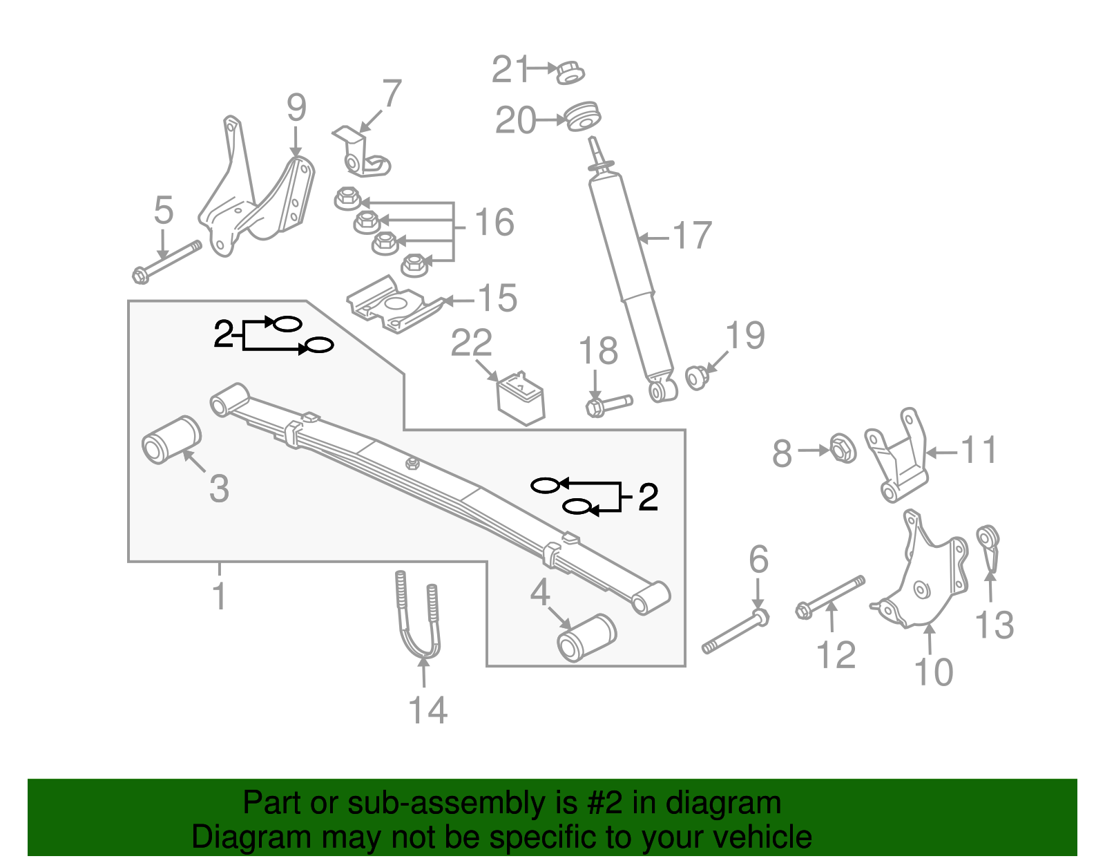 2C3Z-5586-AA - Leaf Spring Insert 2008-2025 Ford | Ford Parts Direct