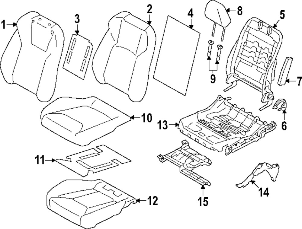 2024-2025 Subaru Crosstrek Seat Back Frame 64110FN11A | QuirkParts