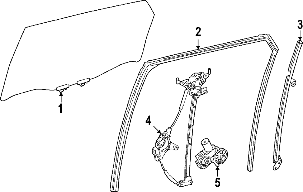2025 Toyota bZ4X Movable Glass 68104-42400 | Toyota Parts Express