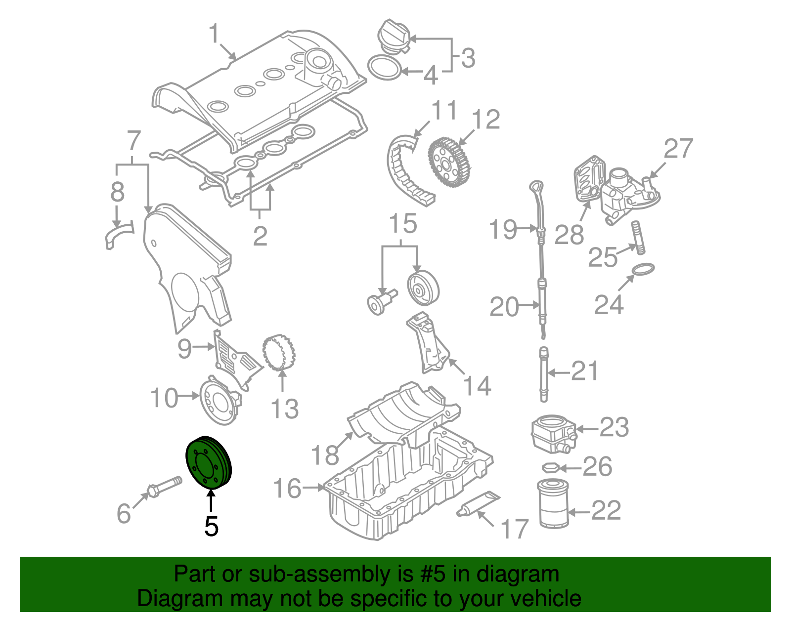 06A-105-243-E - Vibration Damper 1995-2015 Volkswagen | Wolfsburg Parts ...