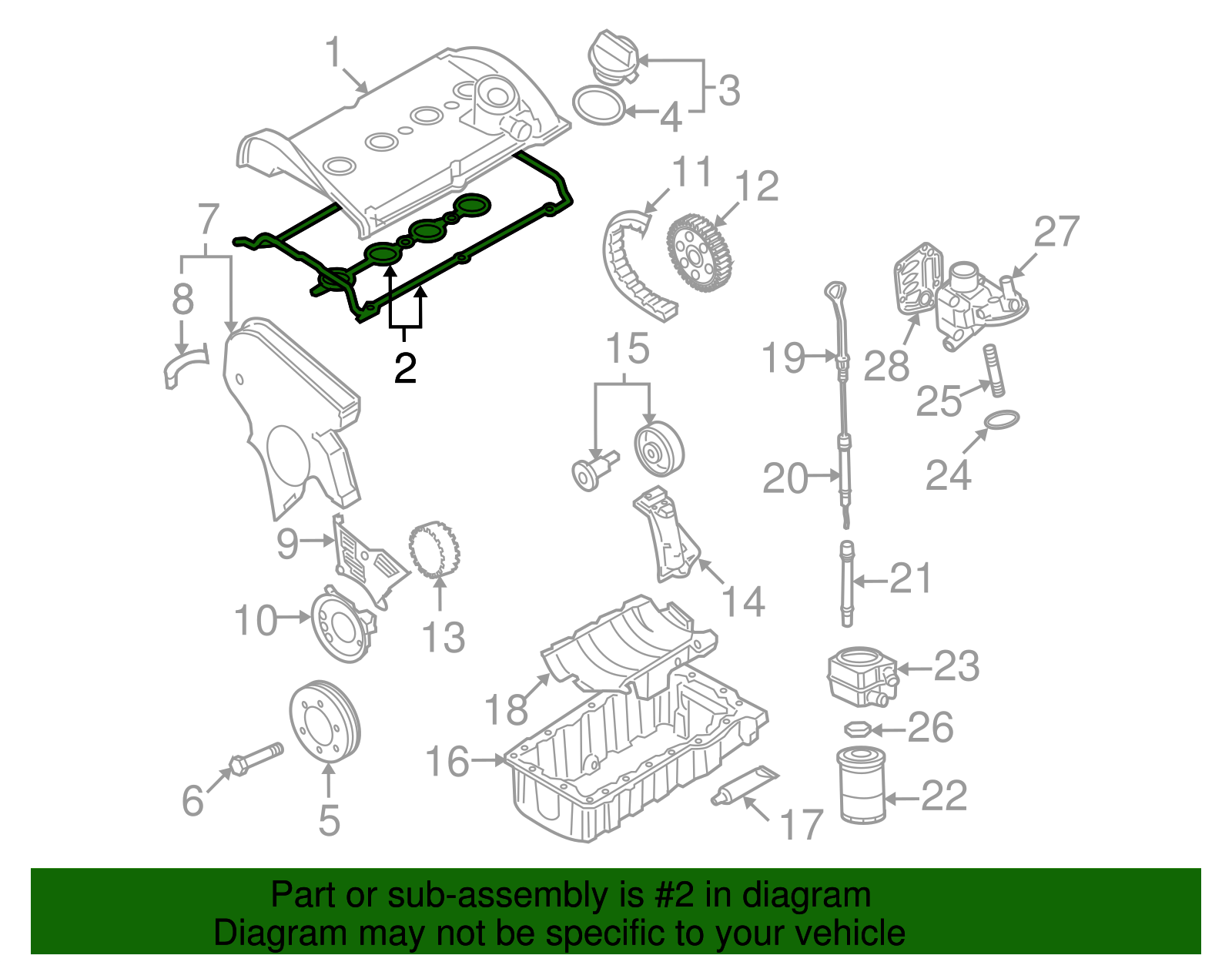 058-198-025-A - OEM NEW 1998-06 VW Volkswagen Beetle Jetta Engine Valve ...
