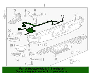 2016-2019 GM Rear Object Alarm Sensor Wiring Harness 23406460 | Capital ...