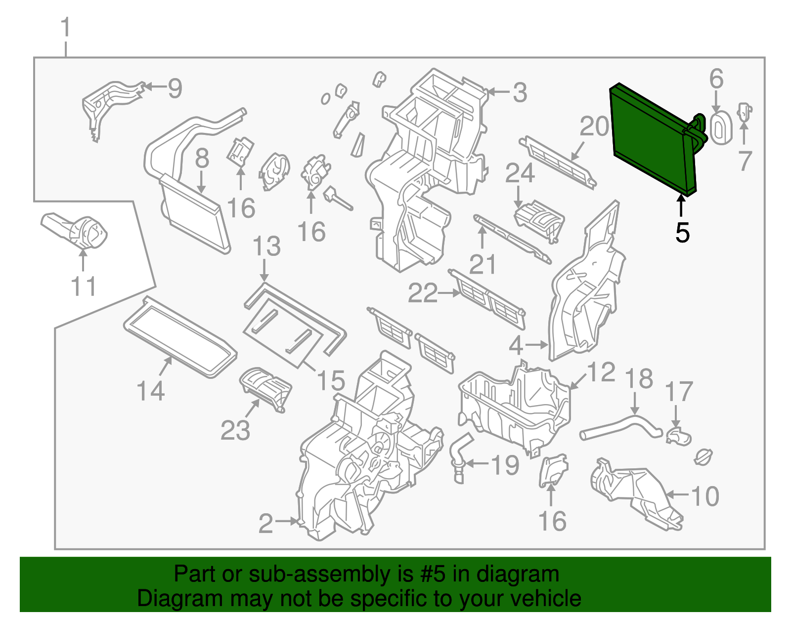 2010-2015 Hyundai Tucson Evaporator Core 97139-2S000 | OEM Parts Online