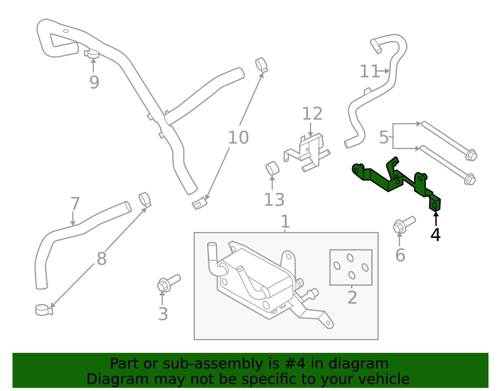 2021-2025 Ford | Trans Cooler Bracket | MB3Z-7B142-A | Walls' Ford Parts