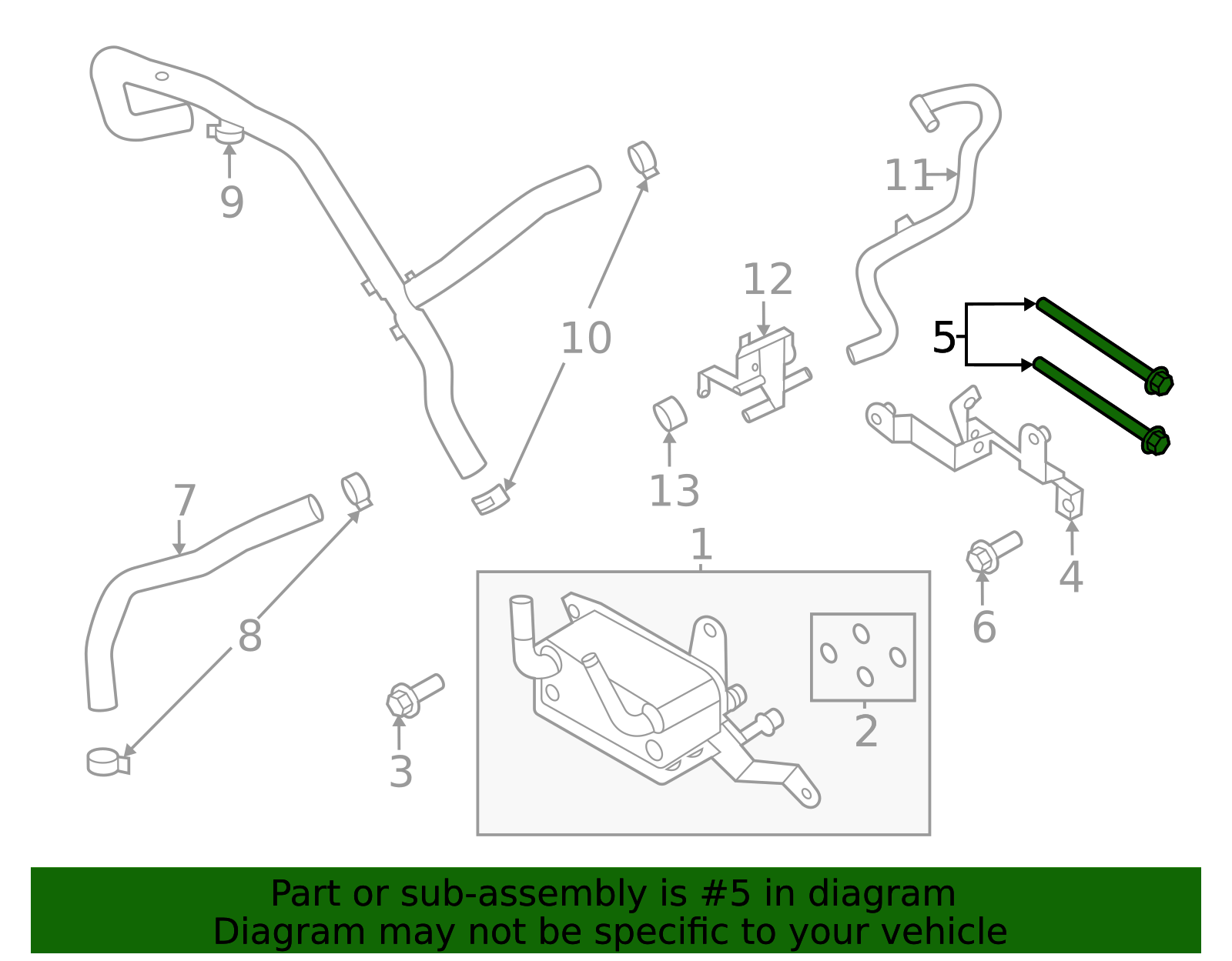 Genuine OEM Ford Part - Trans Cooler Mount Bolt W721401-S439 | Genuine ...