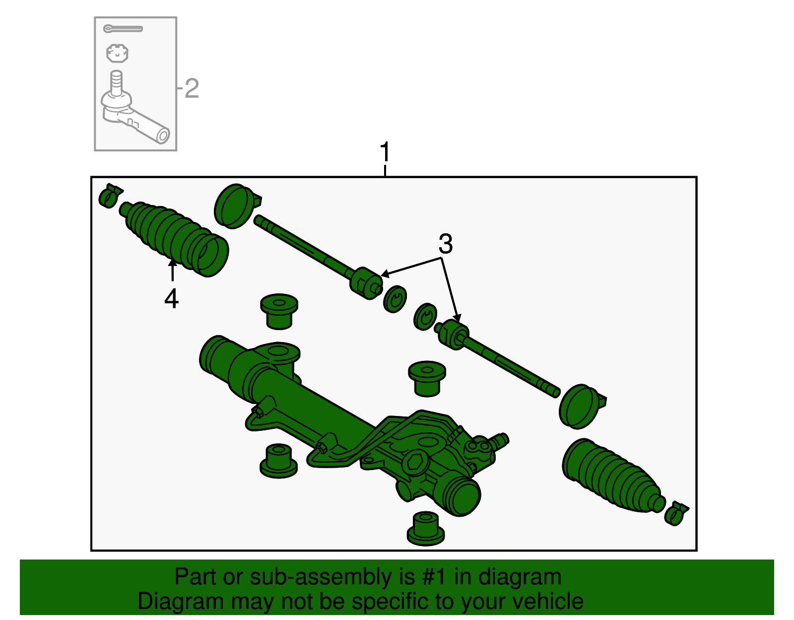2012-2016 Toyota Tacoma Rack and Pinion 44250-04040 | Toyota Parts Center