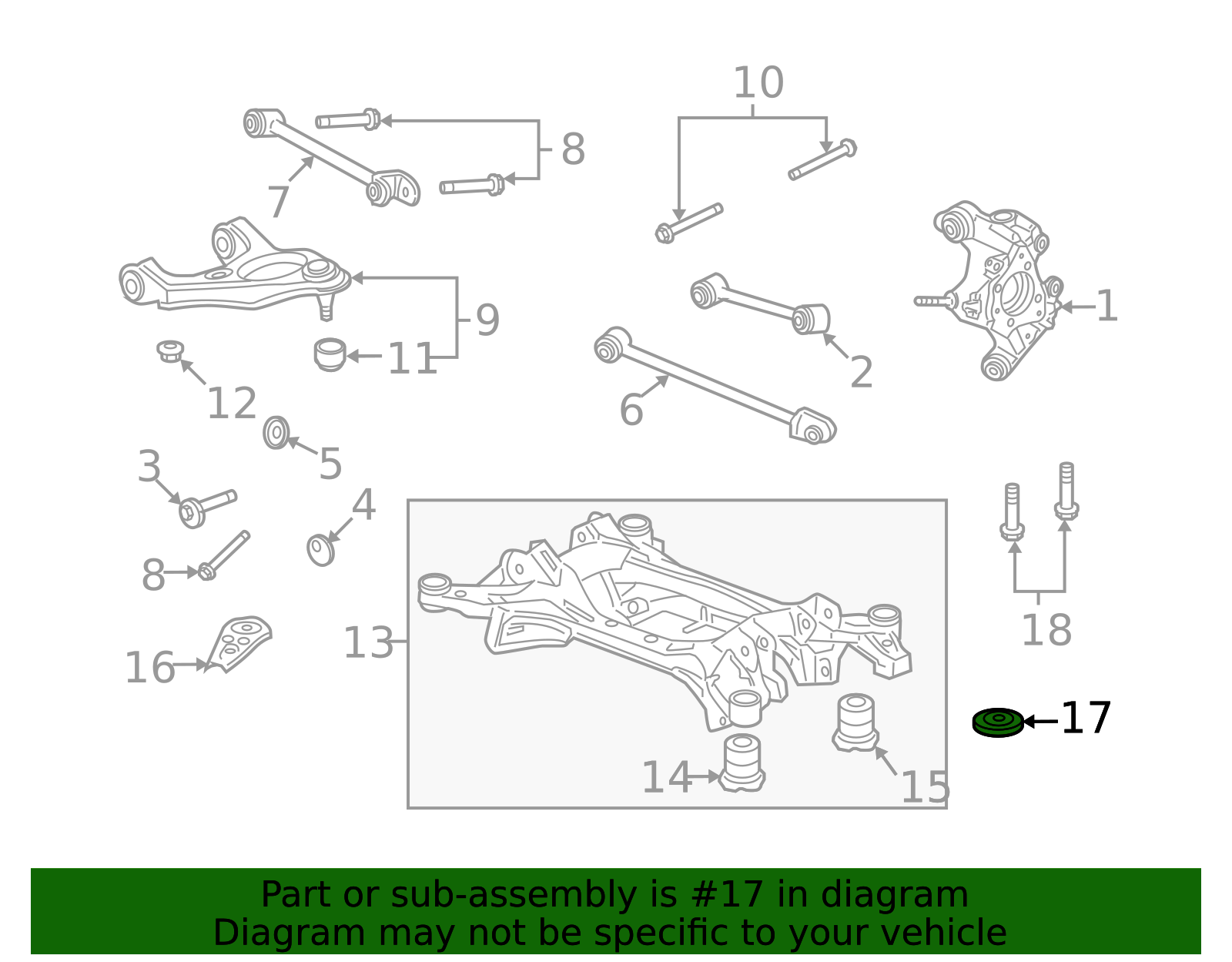 50375-TA0-A00 - Suspension Cross-Member Washer 2008-2015 Honda | Honda ...